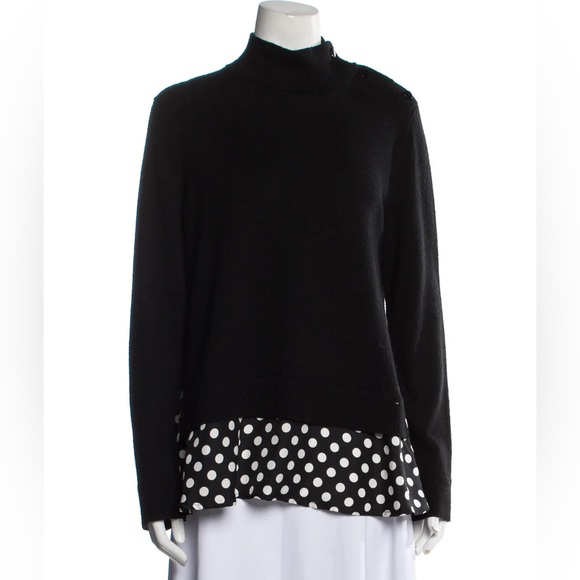 kate spade | Sweaters | Kate Spade New York Polka Dot Print Turtleneck ...